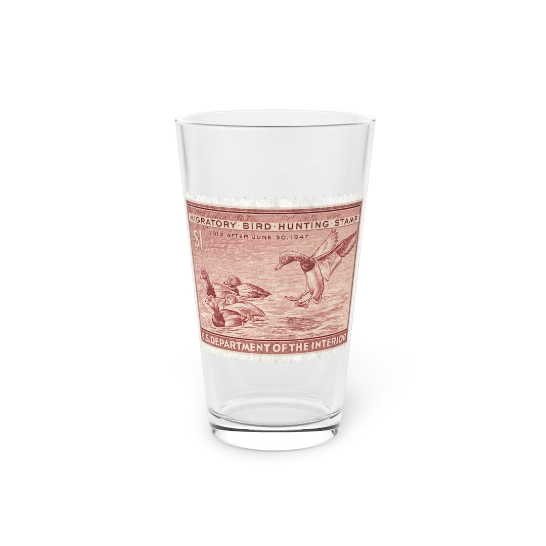 Official 1946-1947 Federal Duck Stamp Pint Glass 16oz - Etsy