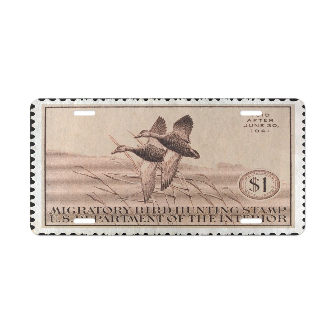 Official 1940-1941 Federal Duck Stamp License Plate - Etsy