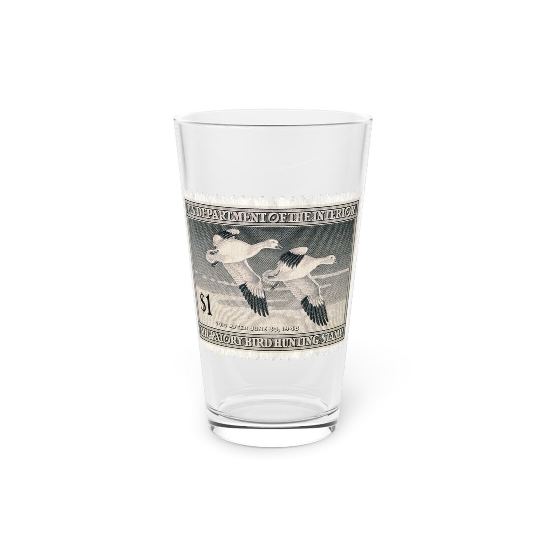 Official 1947-1948 Federal Duck Stamp Pint Glass 16oz - Etsy