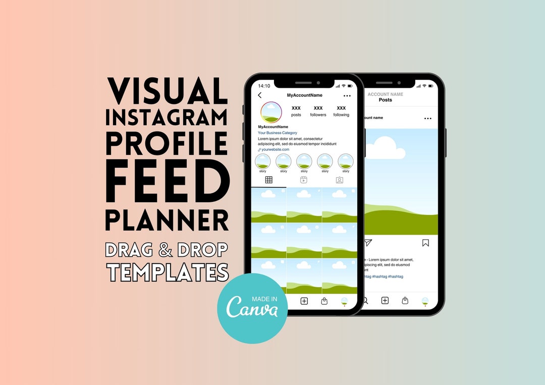 Useful Instagram Profile Mock-up Template | Editable Canva Templates ...