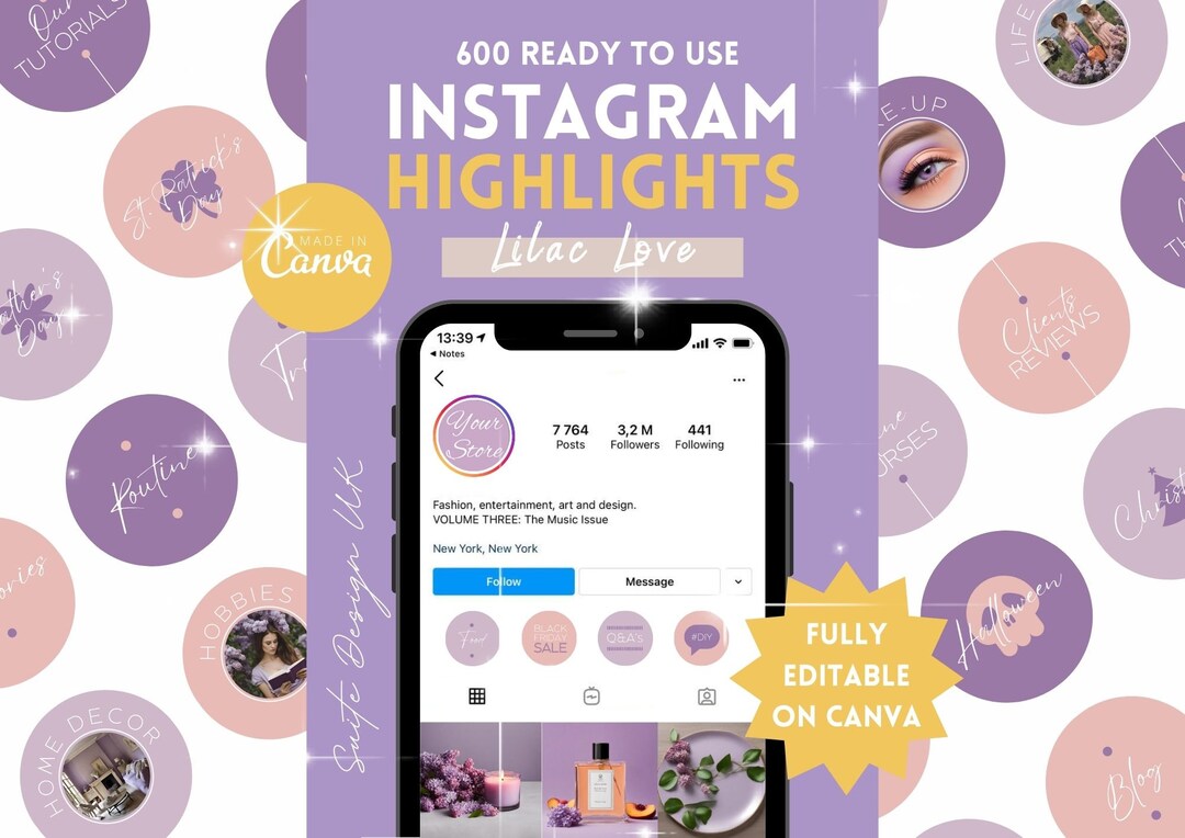 Instagram Highlights Covers | Instagram Stories Icons | Lilac | Purple ...