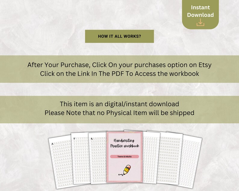 Handwriting Workbook Bundle Printable iPad Templates for Goodnotes ...