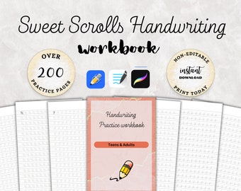 Handwriting Workbook Bundle Printable iPad Templates for Goodnotes ...