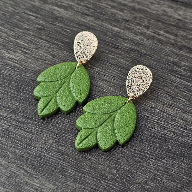 Army Clay Earrings - Etsy UK