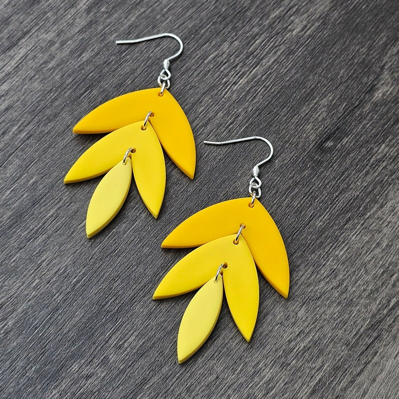 Yellow Earrings - Etsy