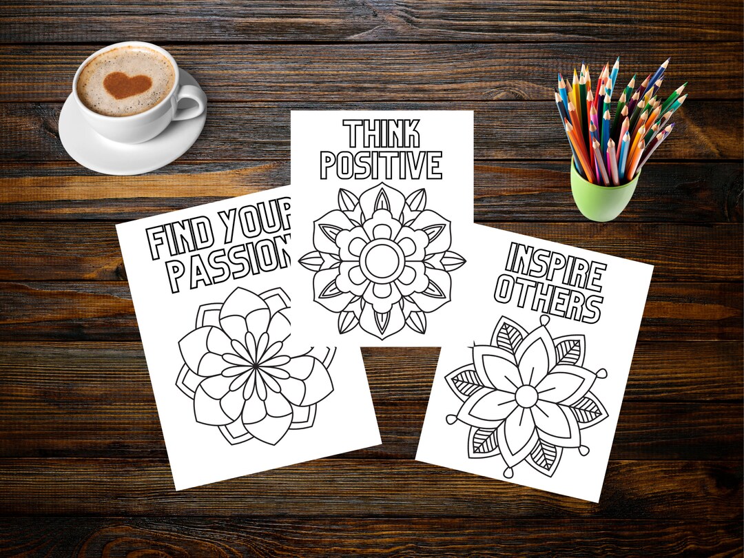 Inspirational Mandala Coloring Inspirational Mandalas Relaxation ...