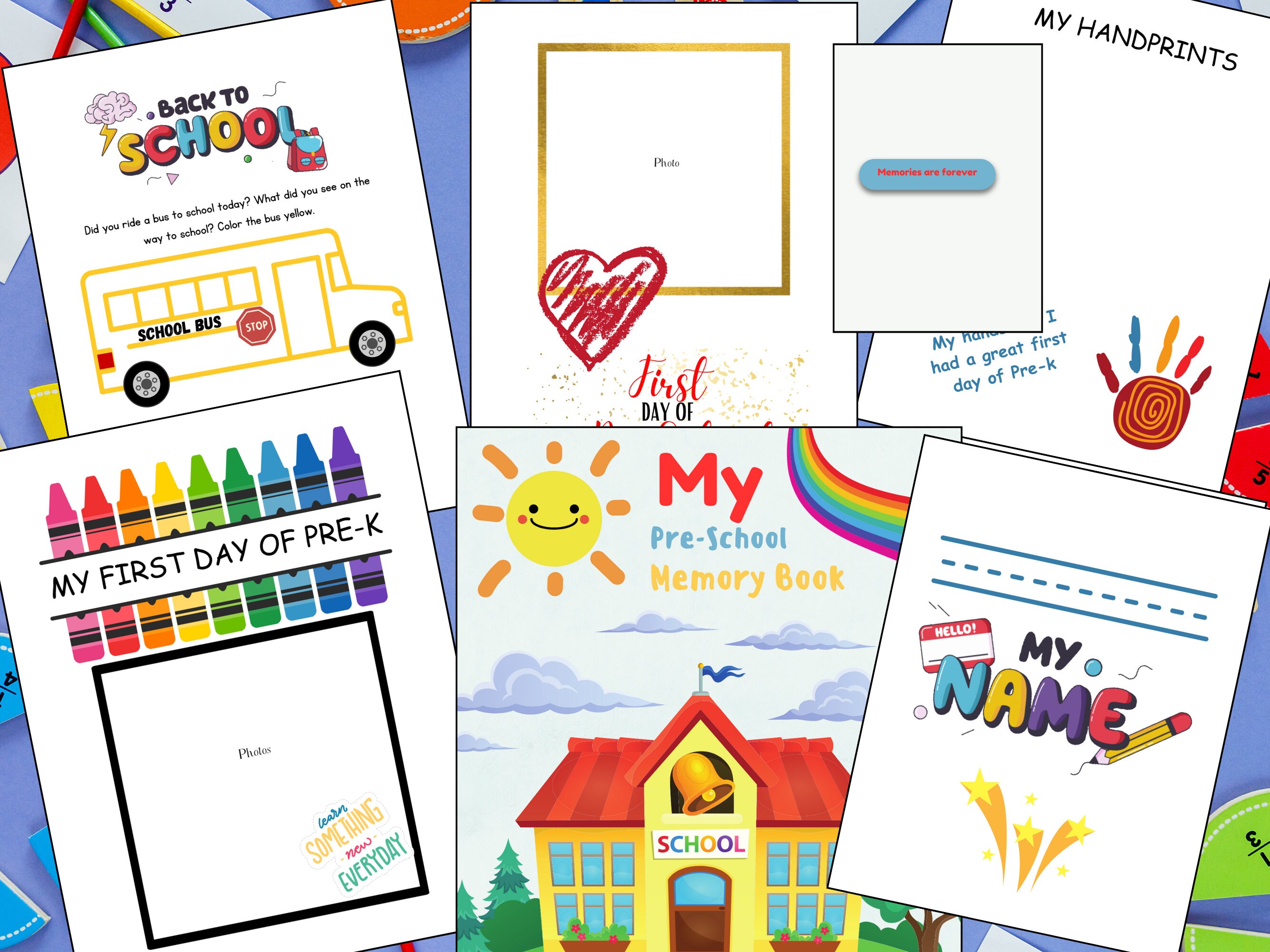 Pre-school Memory Book Kids Milestone My Preschool Years Toddler Years ...