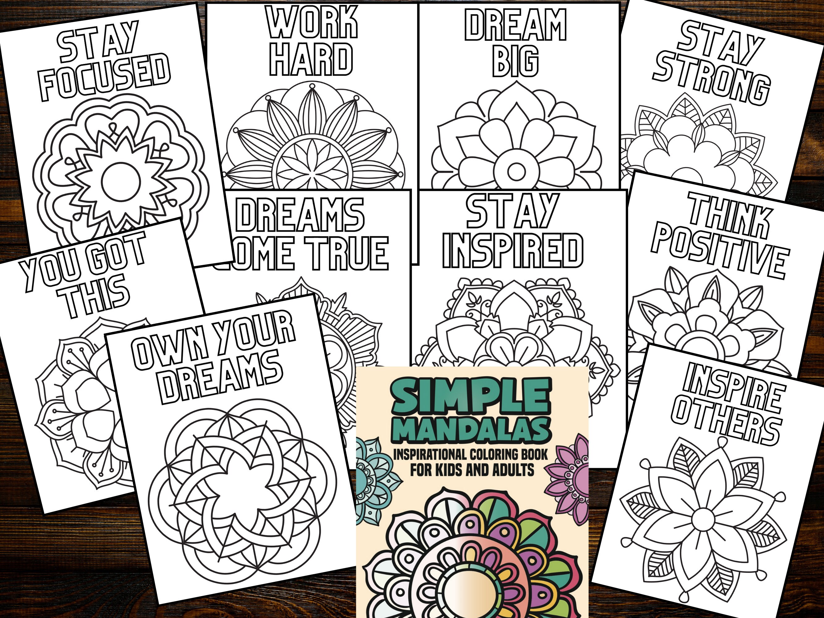 Inspirational Mandala Coloring Inspirational Mandalas Relaxation ...