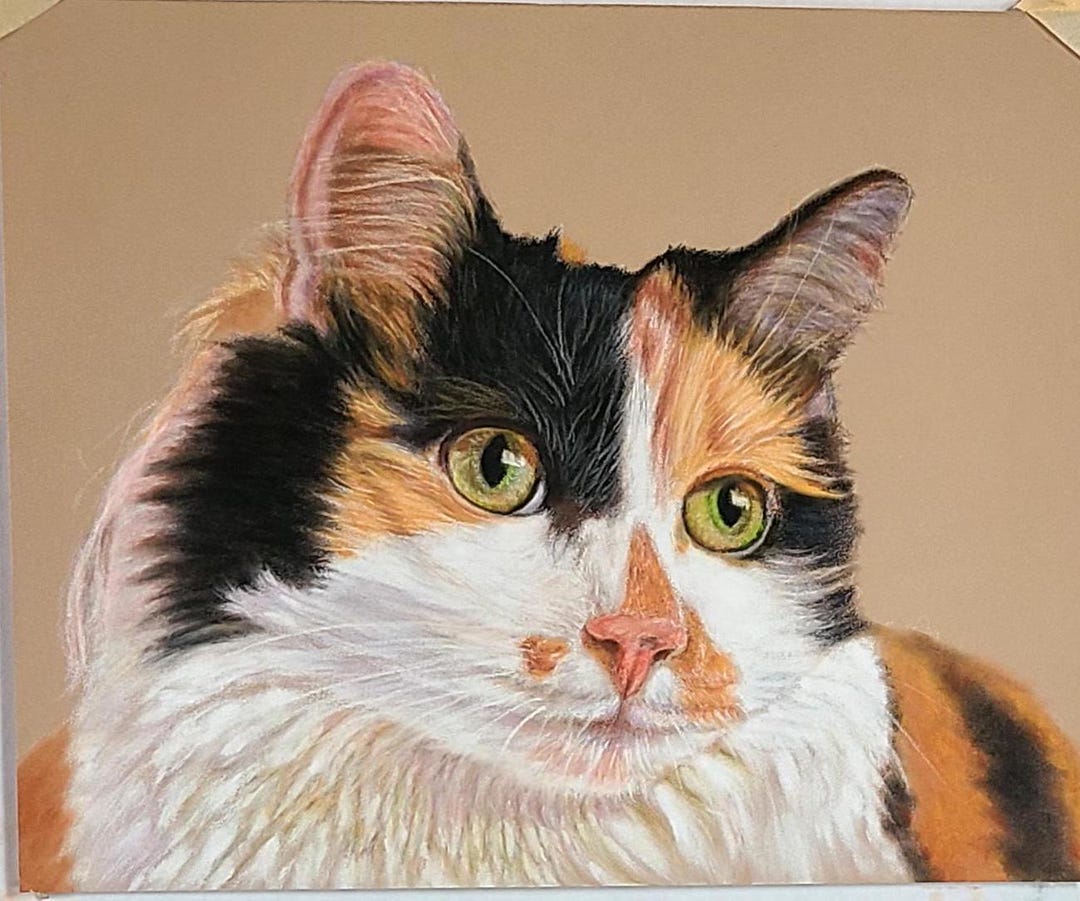 Custom, Handmade Pet Portrait Painting. Calico Cat, Dogs and All Pets ...