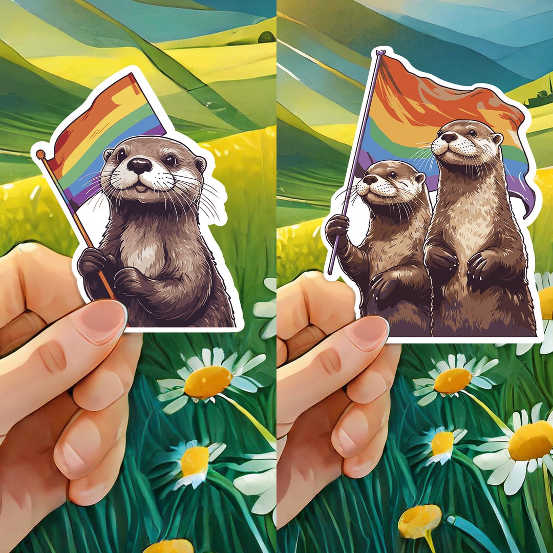 Otter Sticker CSD Pride Equality LGBTQ 73 X 97 Mm 74 X 59 Mm ...