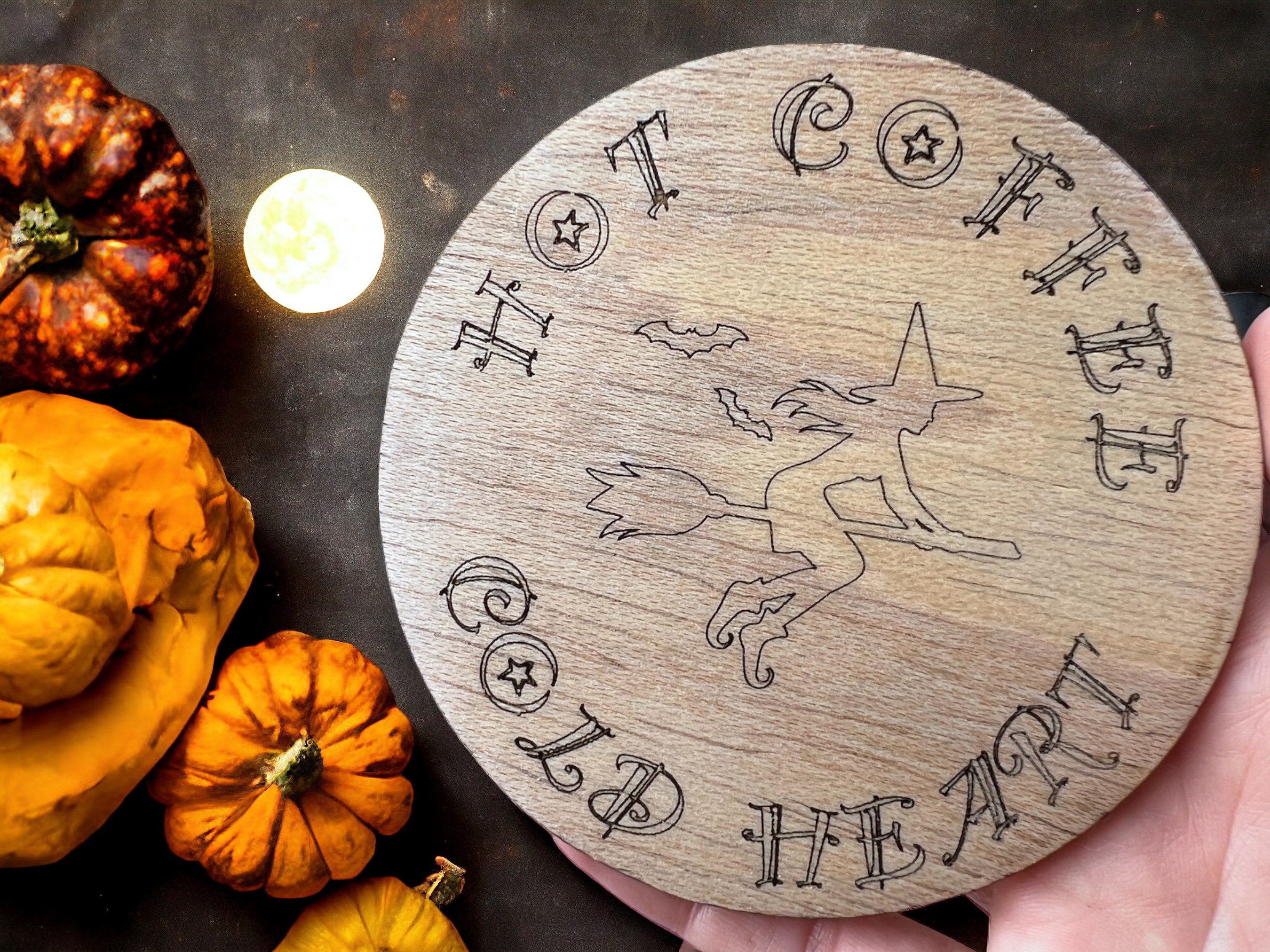 Laser Engraved Coasters,laser Cut File, Laser Svg, Witchy Svg, Witchy ...