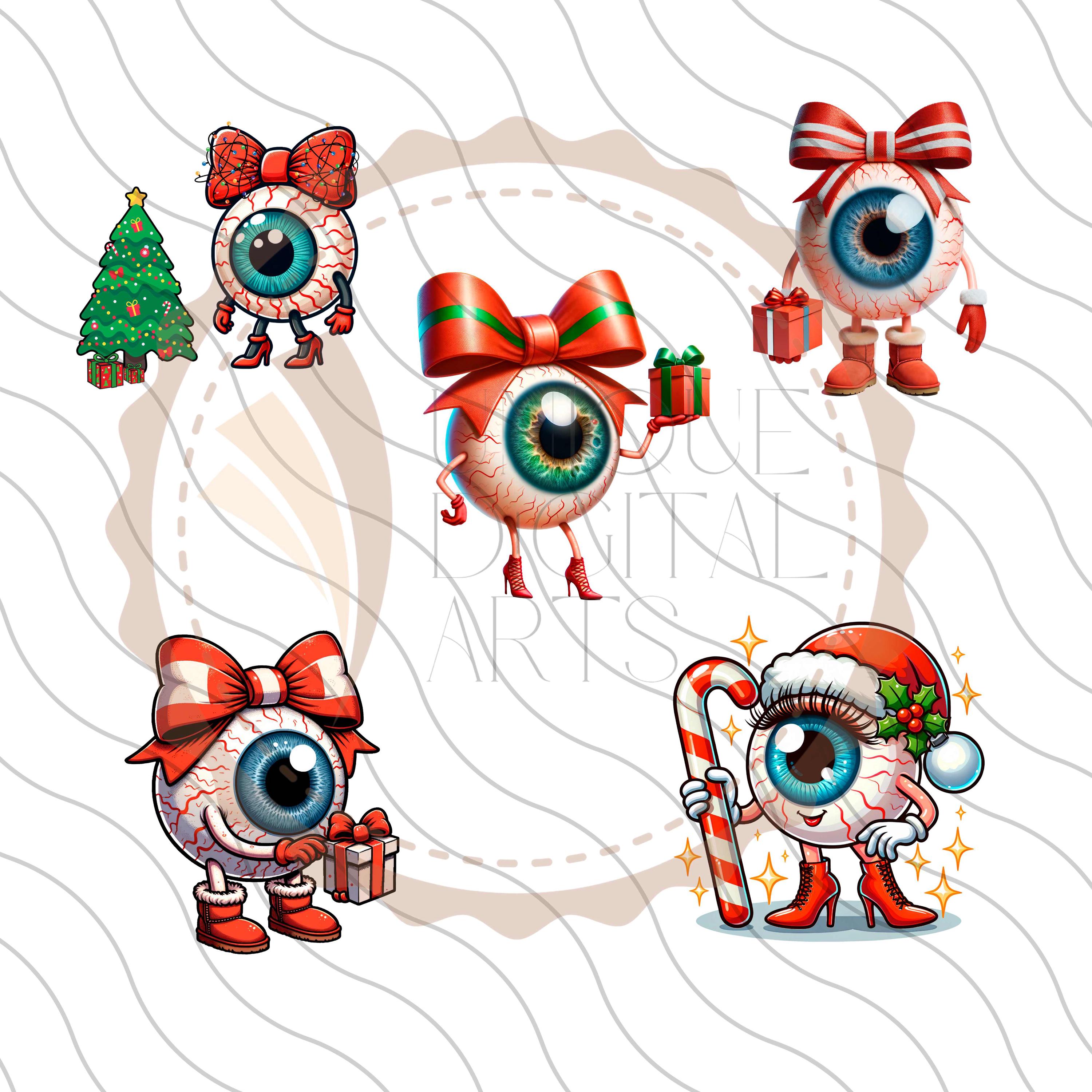 Bundle Christmas Eyeball Png Christmas Optician Sublimation Optometrist ...