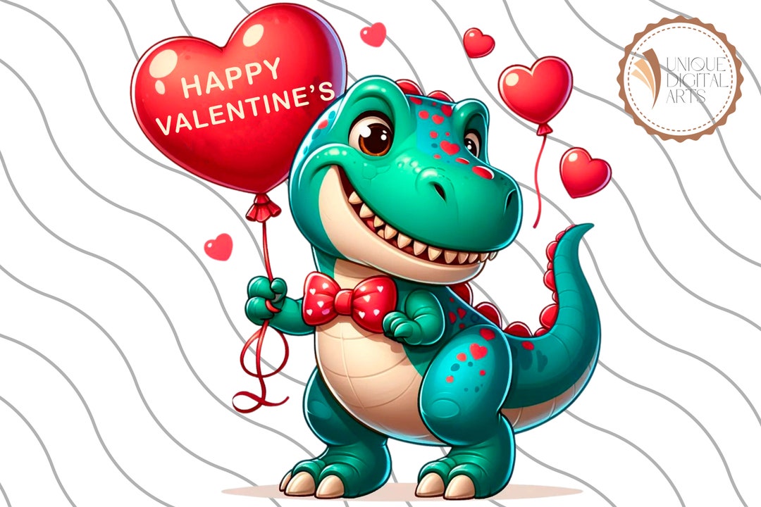 Happy Valentines Trex Png,dinosaur Png,dinosaur Clipart,valentines ...
