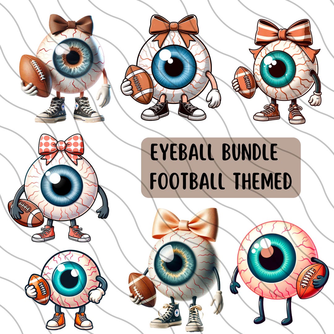 Eyeball Clipart Bundle,football Eyeball Png Optician Coquette ...