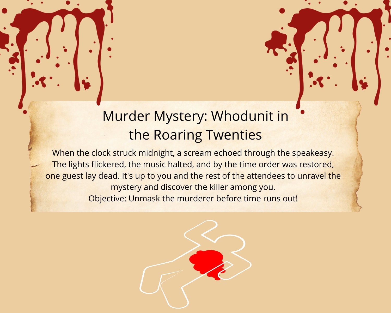 18 Characters 1920s Mystery Murder Case Game,printable Murder Mystery ...