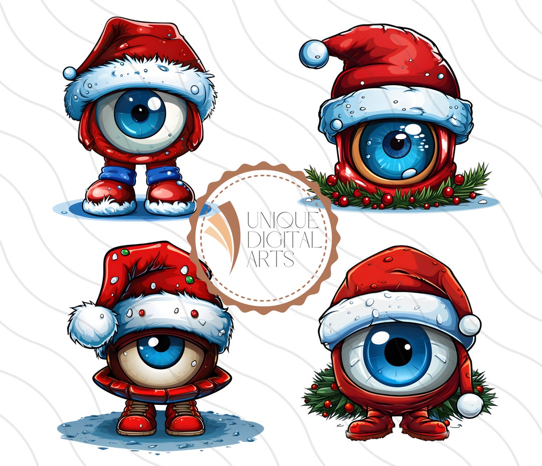 4 Christmas Eyeball Png Christmas Optician Sublimation Optometrist Png ...