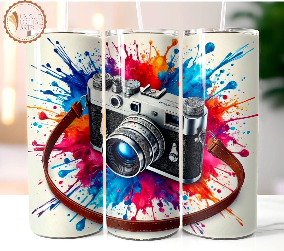 Photographer 20 Oz Skinny Tumbler Wrap Camera Png,photographer Png ...
