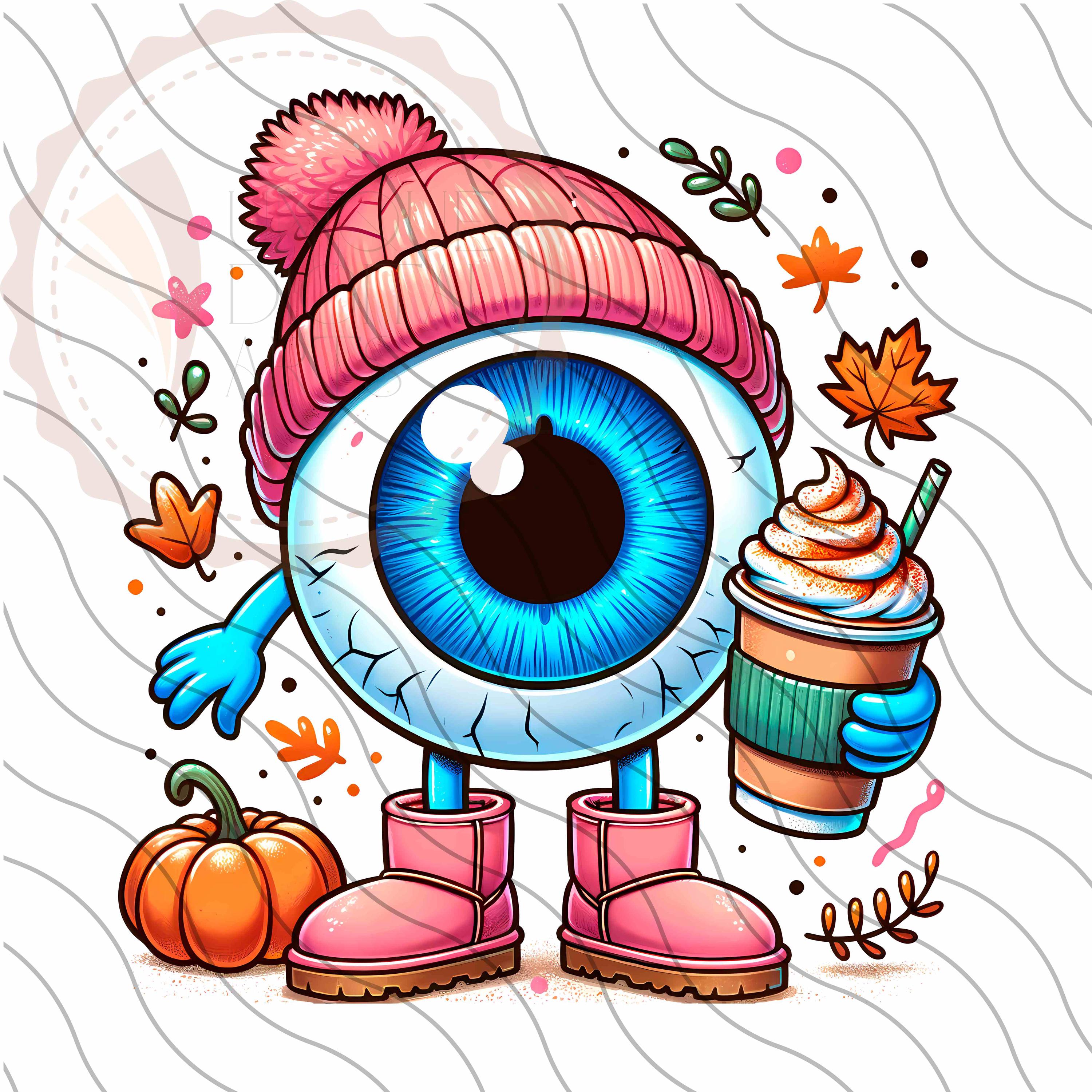 Thanks Giving Eyeball Clipart Bundle,fall Eyeball Png Optician Coquette ...