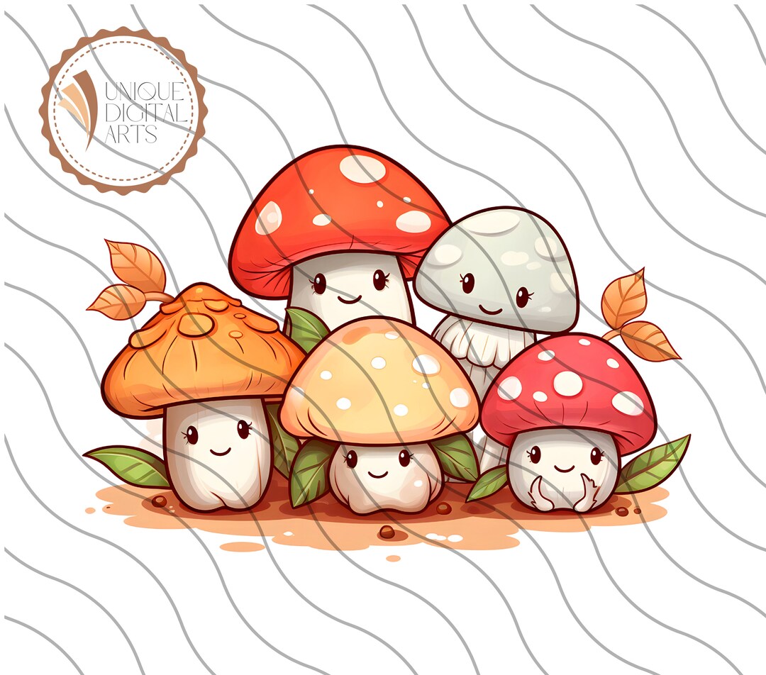 Mushroom Clipart,magical Mushroom Png,mushroom Sublimation Design ...