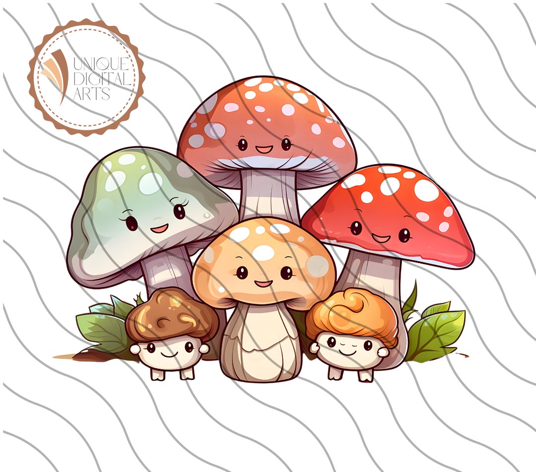 Mushroom Clipart,magical Mushroom Png,mushroom Sublimation Design ...