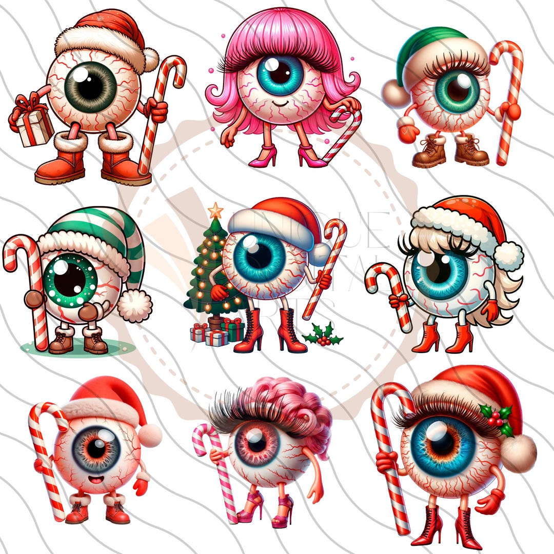 Bundle Christmas Eyeball Png Christmas Optician Sublimation Optometrist ...