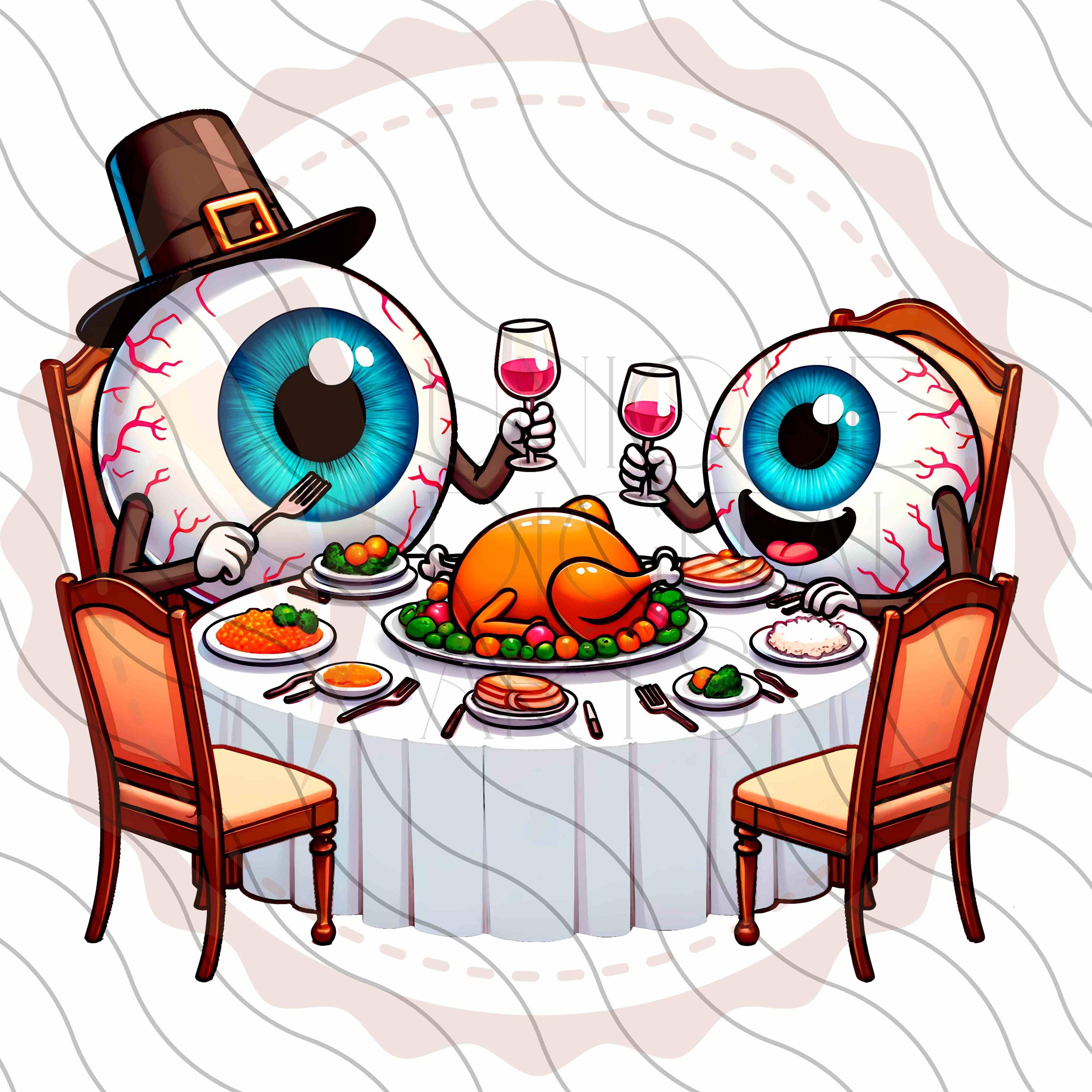 Thanks Giving Eyeball Clipart Bundle,fall Eyeball Png Optician Coquette ...