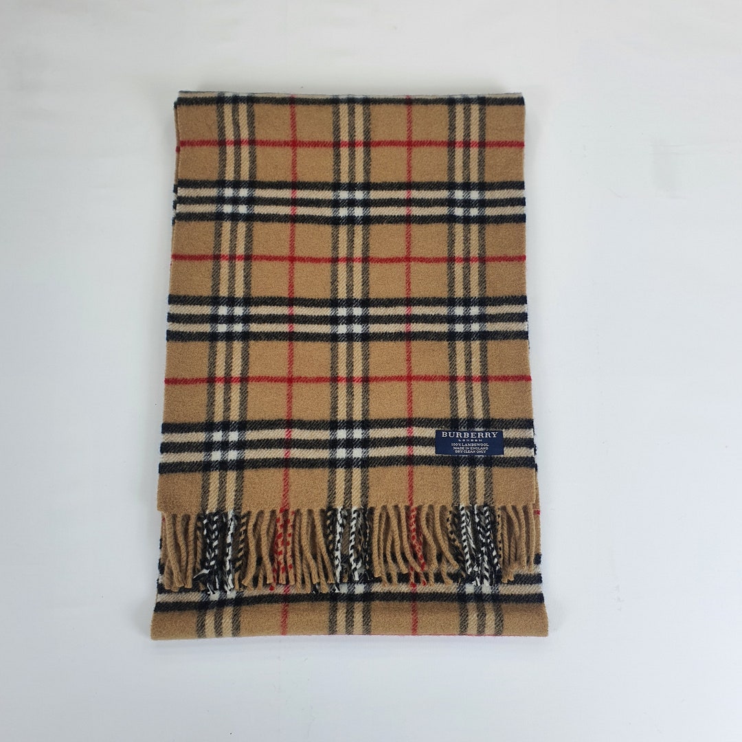 Genuine Burberry Wool Scarf in an Excellent Condition Beige Colour Size ...
