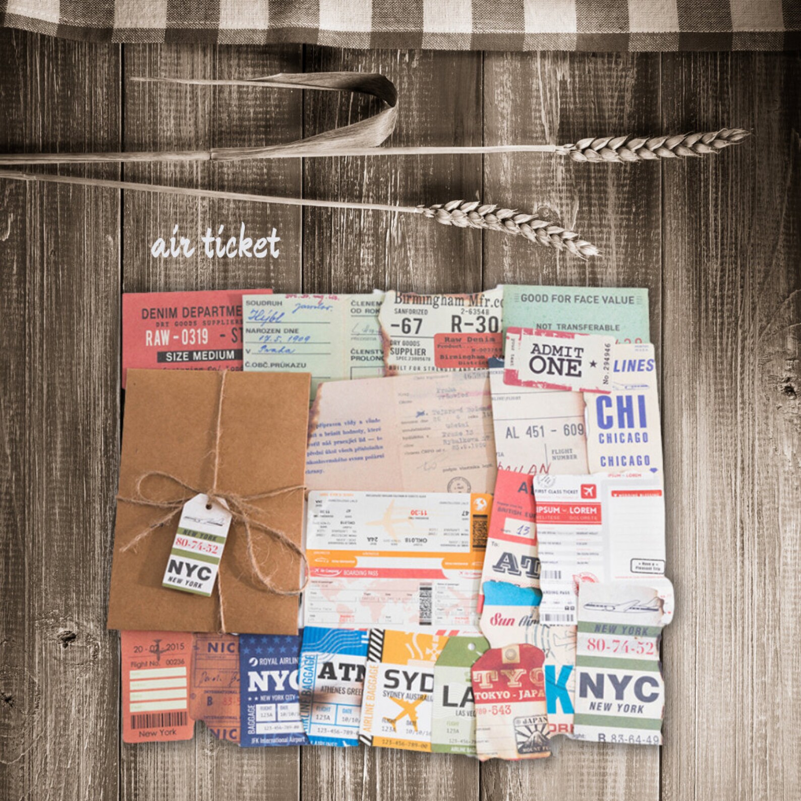 Vintage Burnt Edges Paper Pack - Lightweight Collage Material for DIY ...