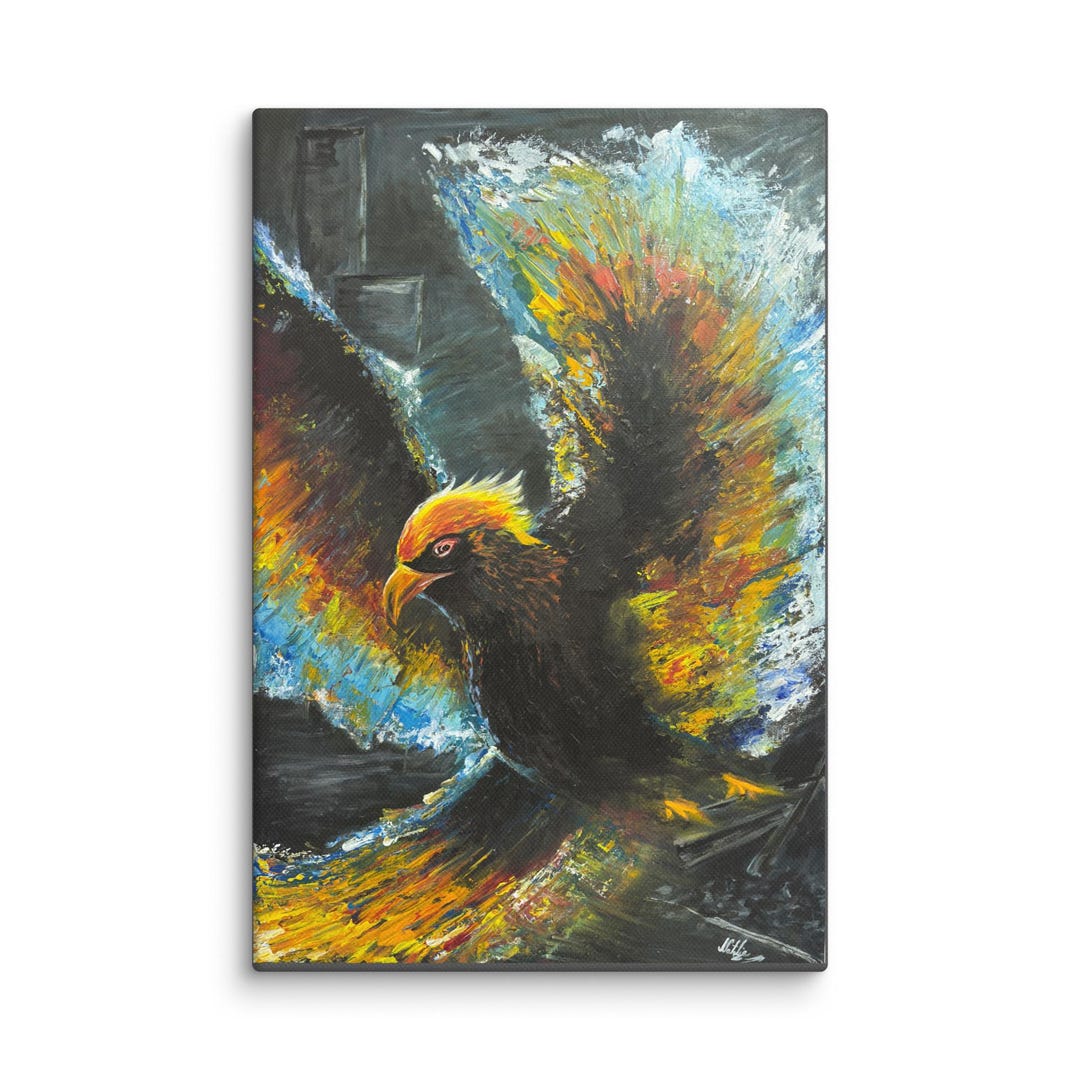 Phoenix Visionary Art Canvas Print Rebirth Artwork Visionary Art Print ...