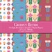 Groovy Retro Digital Papers, Seamless Pattern Scrapbook Paper ...