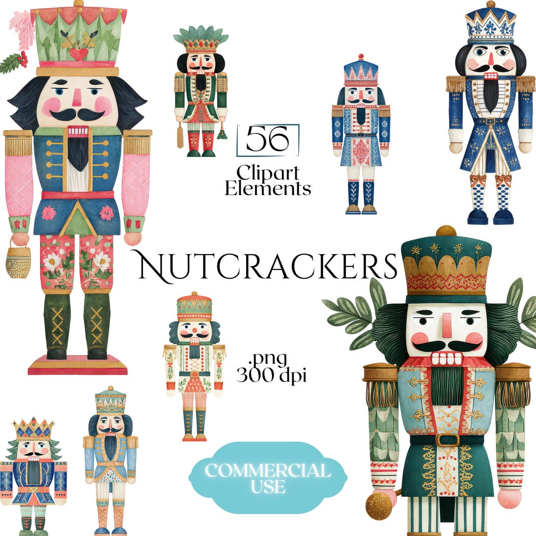 Nutcrackers Clipart, Christmas Nutcracker Pngs, Festive Holiday Soldier ...