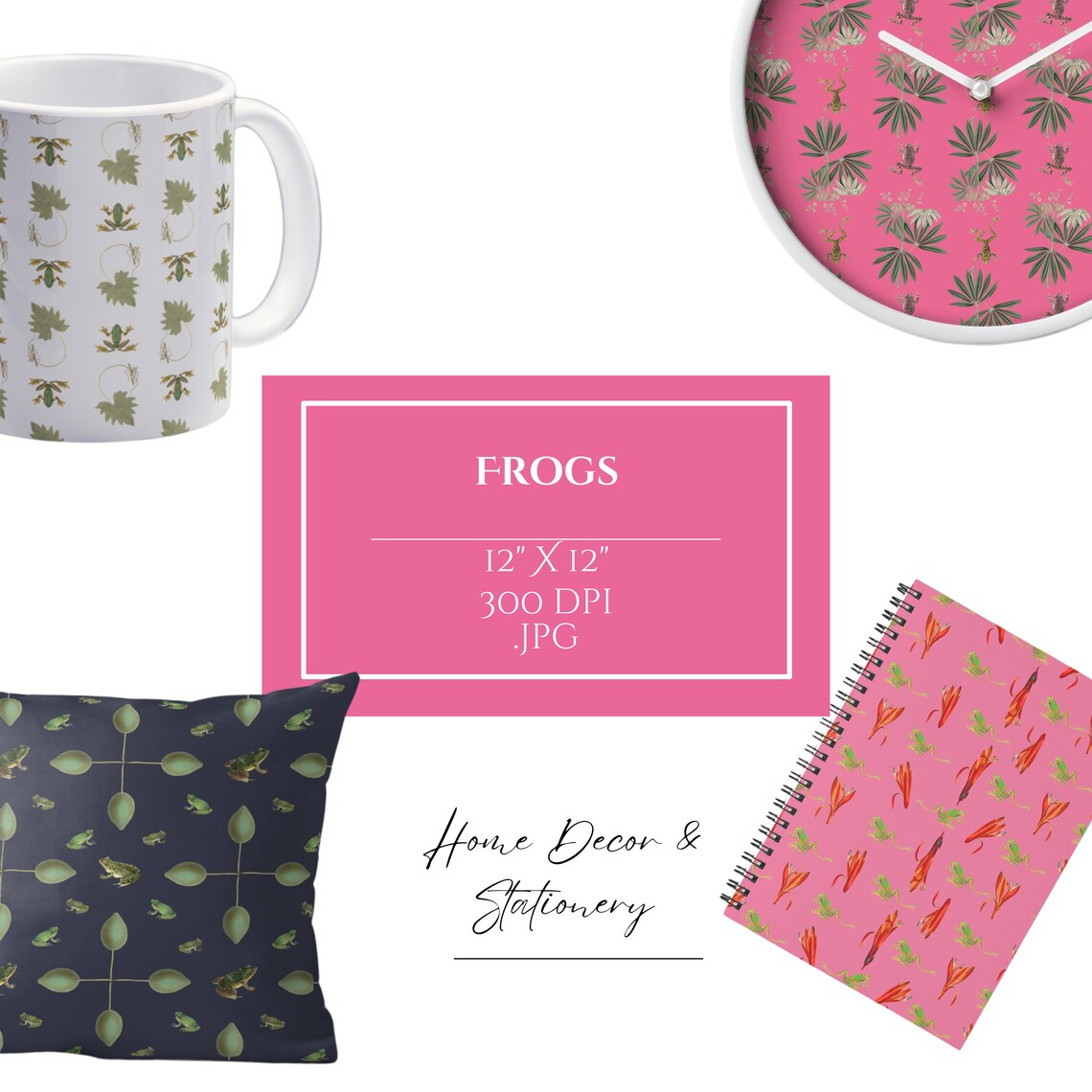 Frog Digital Paper, Seamless Scrapbook Patterns (digital Download) - Etsy