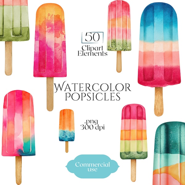 Ice Lolly Clipart - Etsy UK
