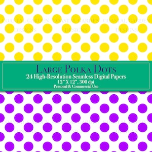 Polka Dot Rainbow Digital Paper, Colorful Seamless Pattern, Scrapbook ...