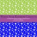 White Star Rainbow Confetti Digital Paper Bundle, Seamless Pattern ...