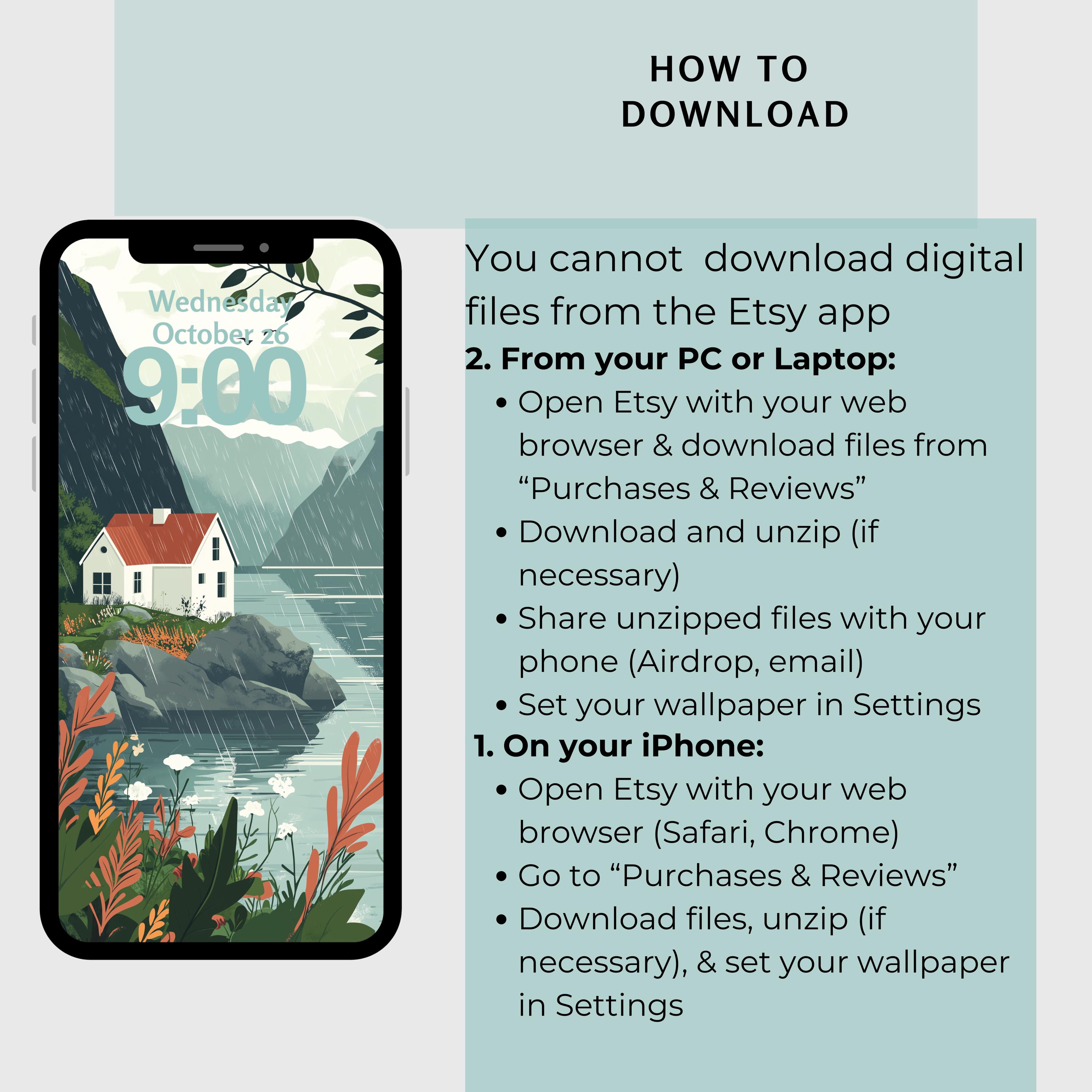Cozy Cabin iPhone Android Wallpapers, Digital Download Unique Phone ...