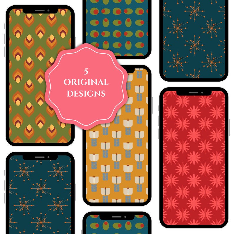 1950s Cool Phone Wallpapers, Vintage Retro Phone Lockscreen, Groovy ...