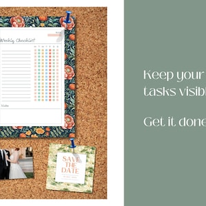Printable Weekly Checklist Template, Peony Theme, Blank List, Flower ...
