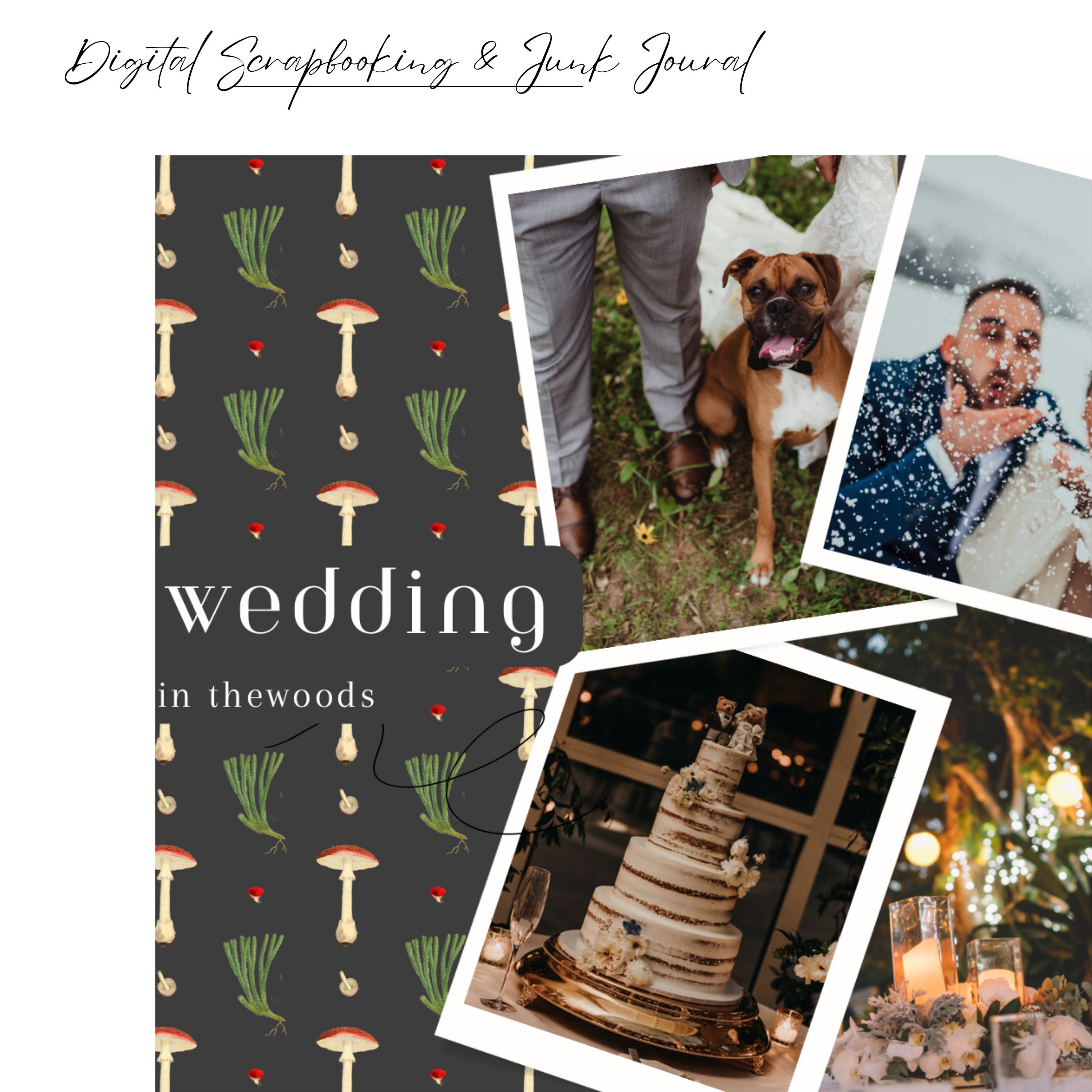 Mushroom Forest Digital Paper, Seamless Pattern Bundle, Scrapbook Paper ...