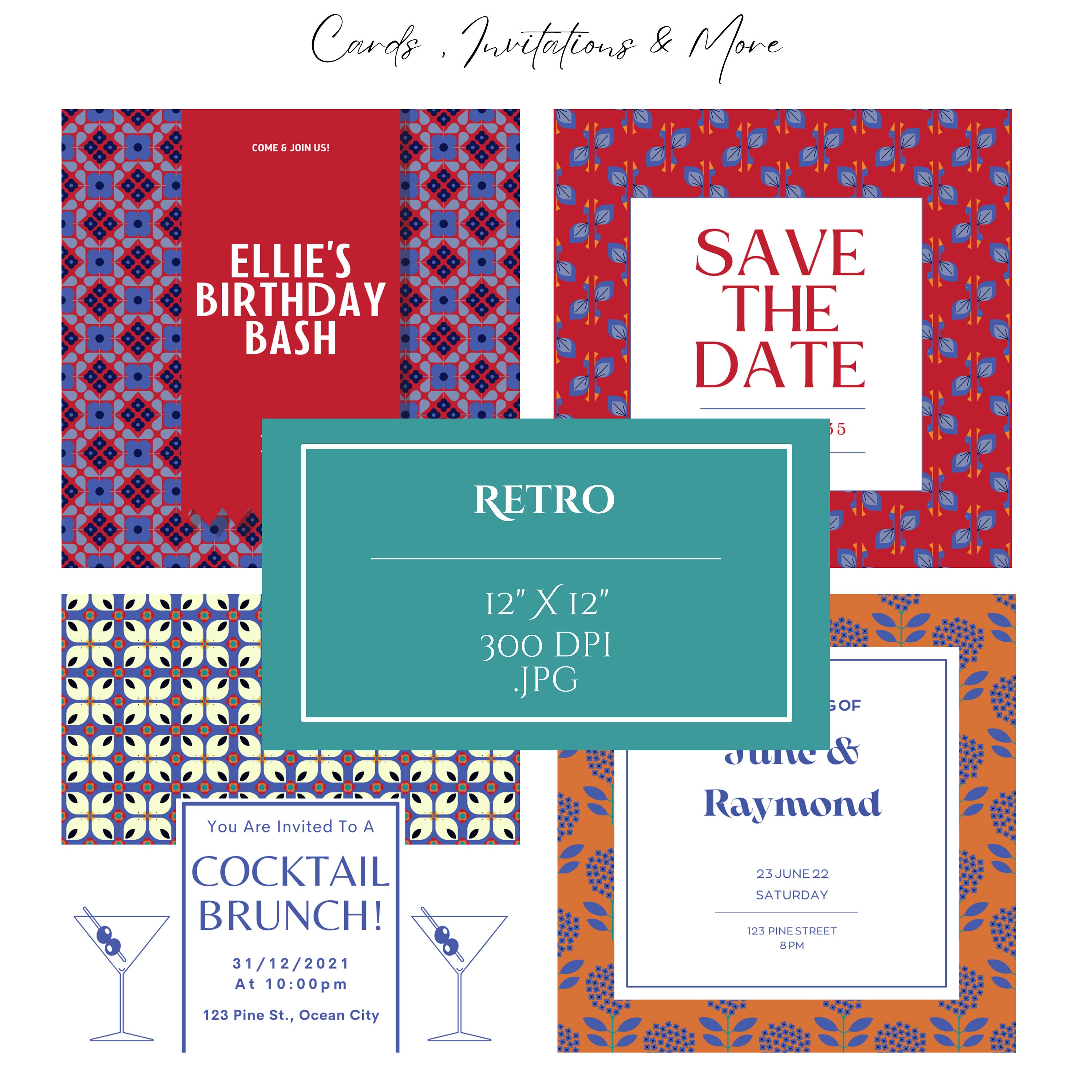 Retro Digital Paper Megabundle Seamless Pattern Scrapbook Paper ...