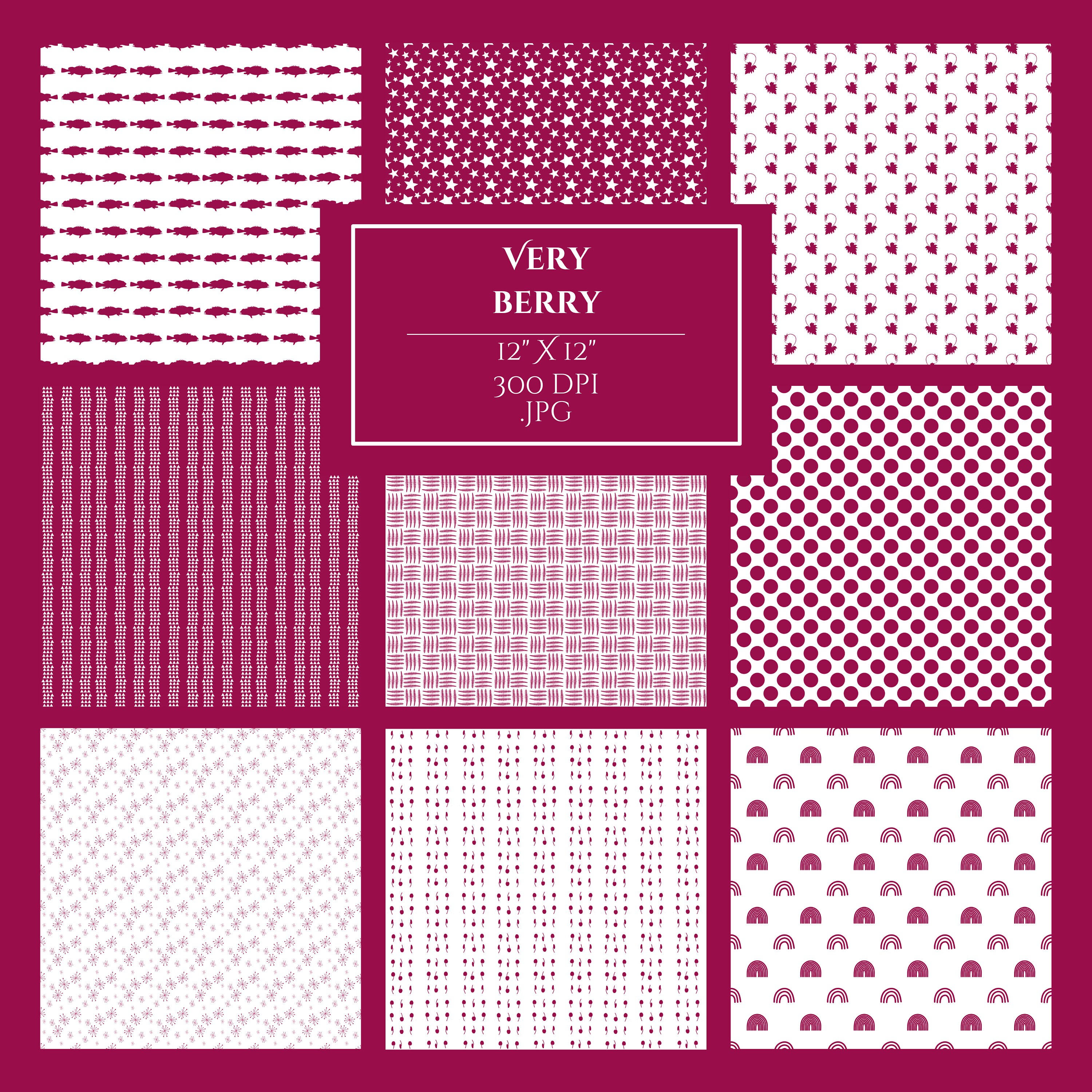 Raspberry Digital Paper, Berry Seamless Pattern (digital Download) - Etsy