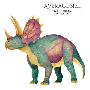 Dinosaurs Clipart, Watercolor Dinosaur Illustrations, Prehistoric ...