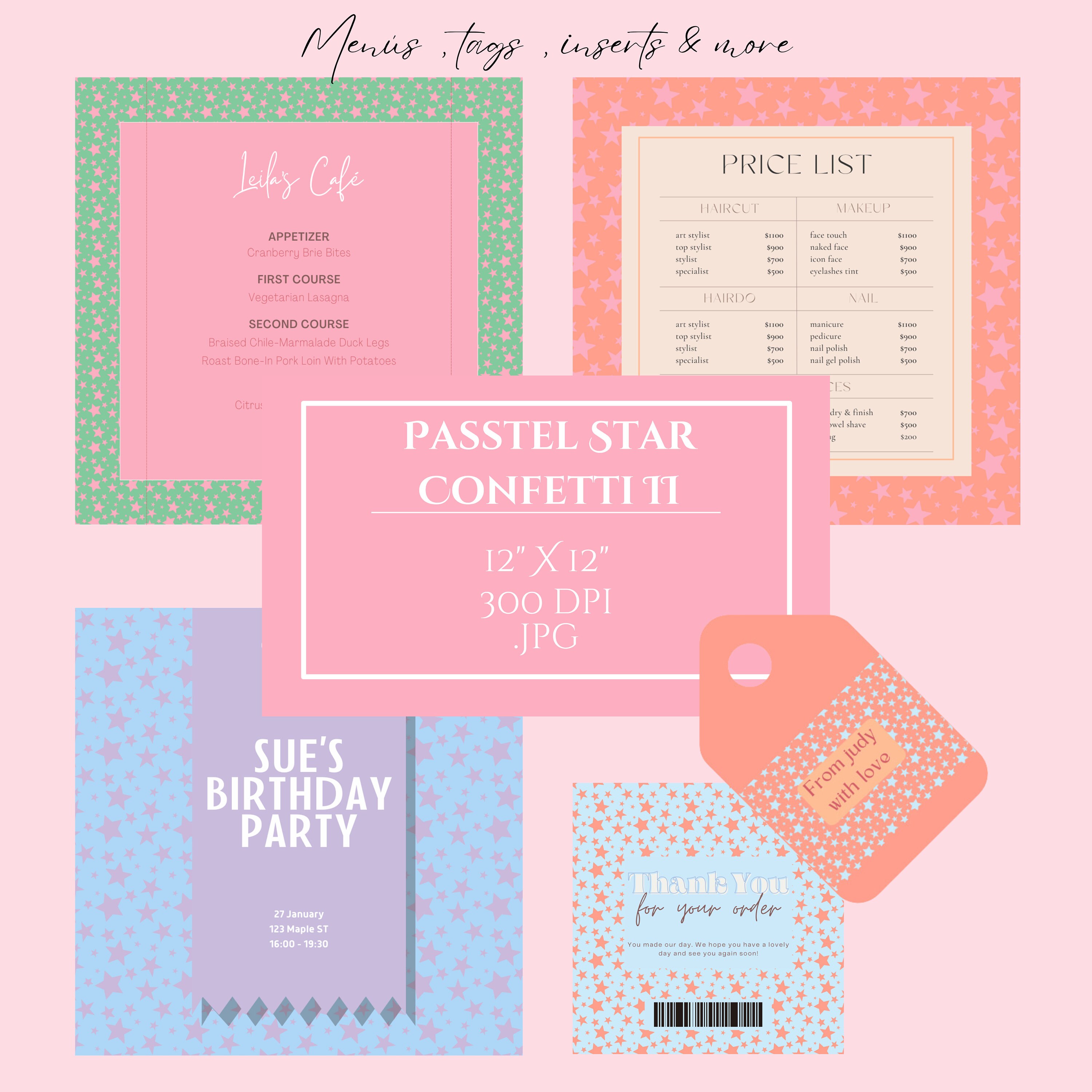 Pastel Rainbow Star Confetti Digital Paper, Seamless Pattern Scrapbook ...