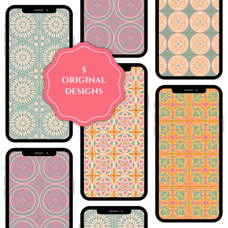 Victorian Tile Phone Wallpapers, Old Tile Home Screen, Vintage ...