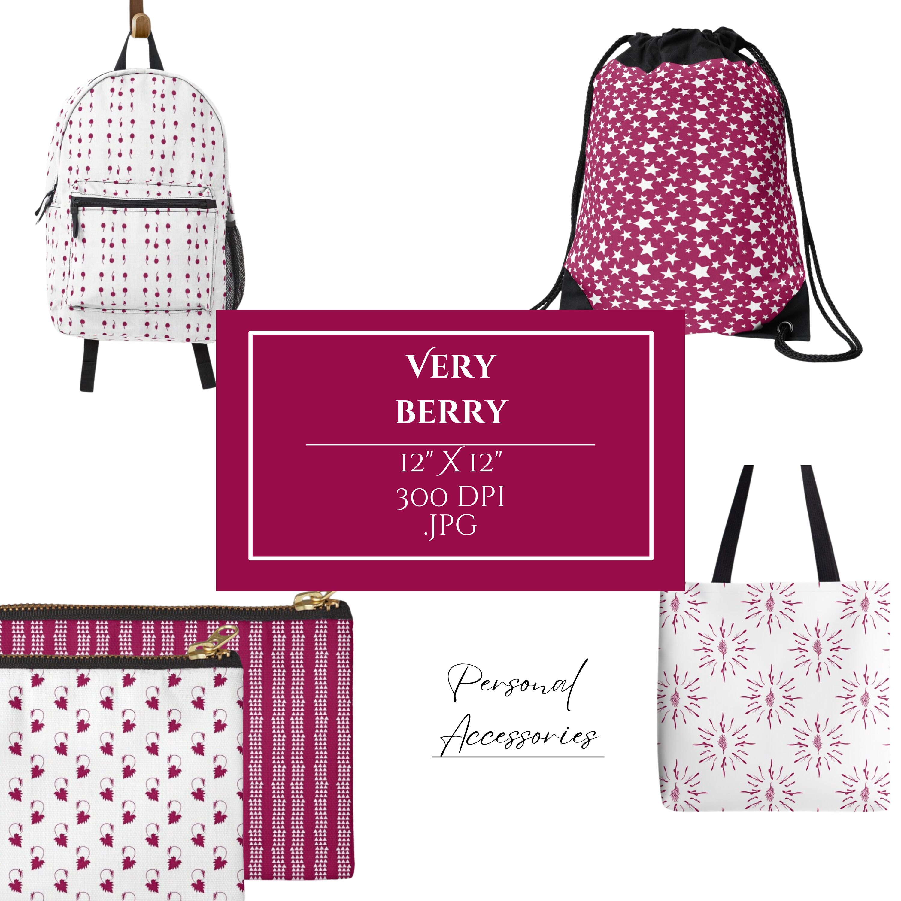 Raspberry Berry Digital Paper Bundle, Seamless Pattern, Scrapbook Paper ...