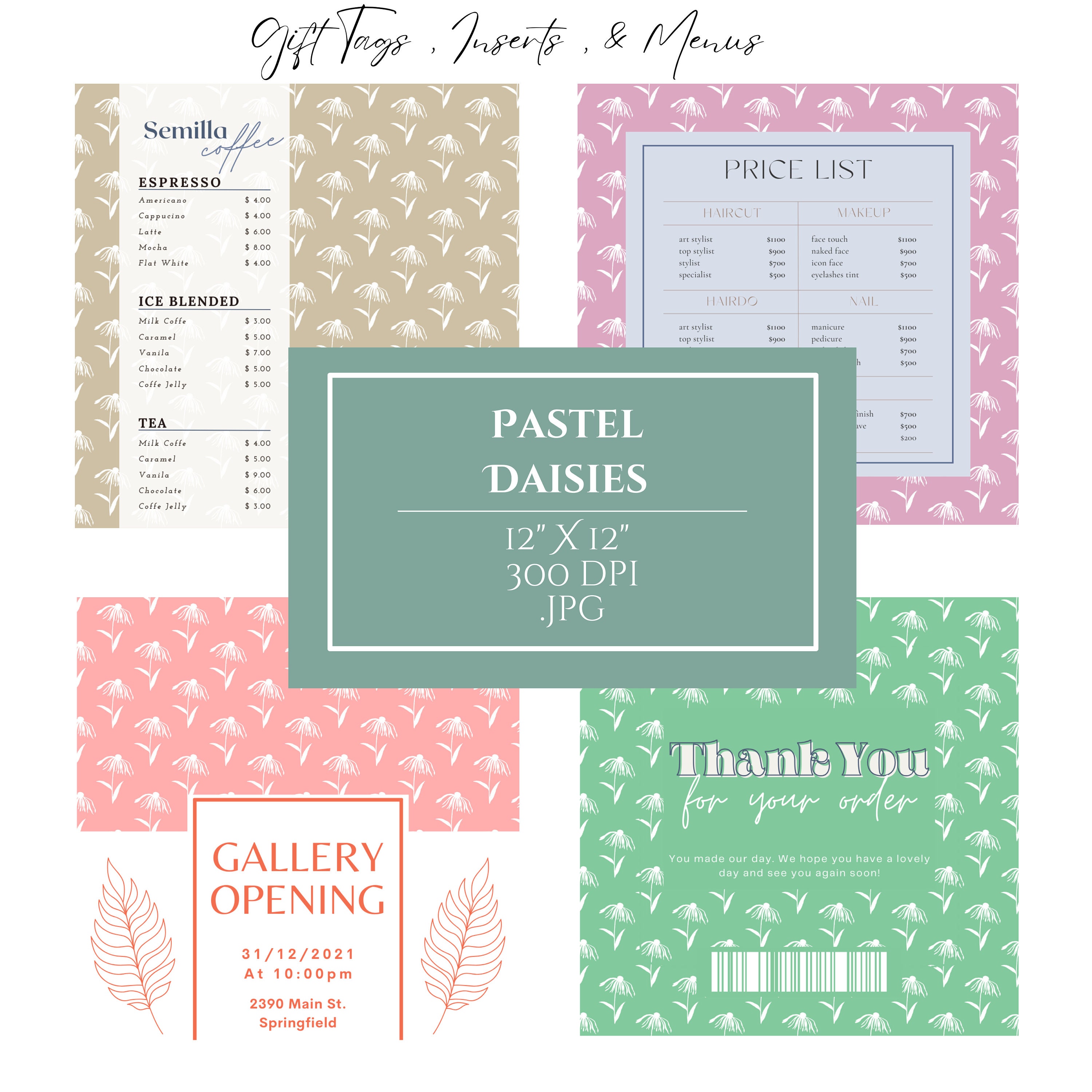 Daisy Digital Paper Bundle, Seamless Pattern, Scrapbook Paper ...