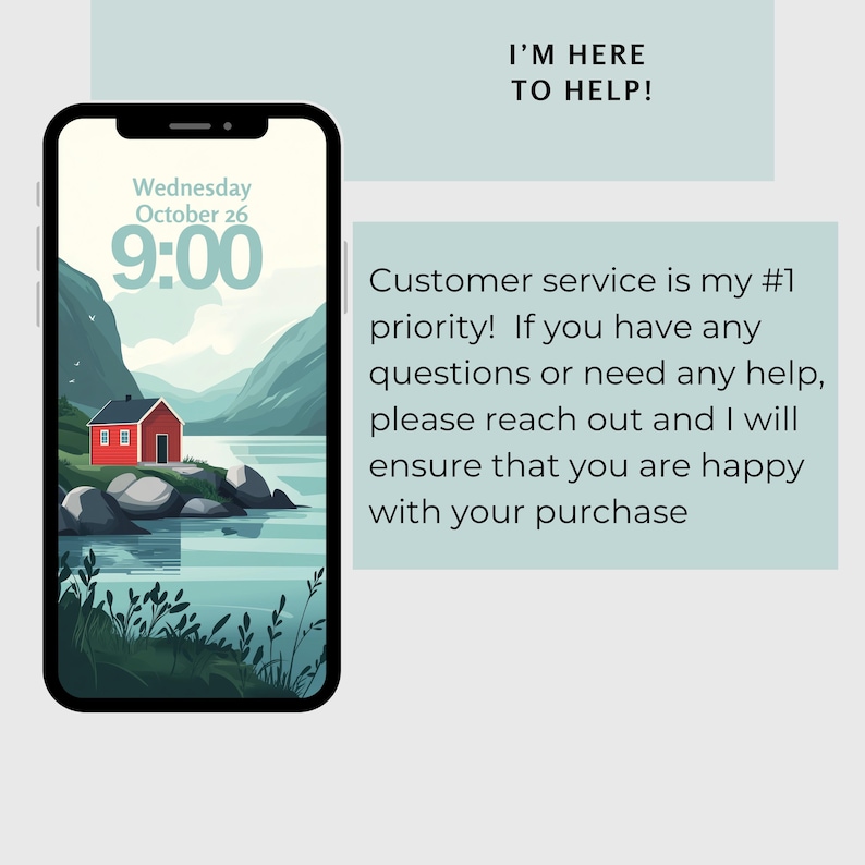 Cozy Cabin iPhone Android Wallpapers, Digital Download Unique Phone ...