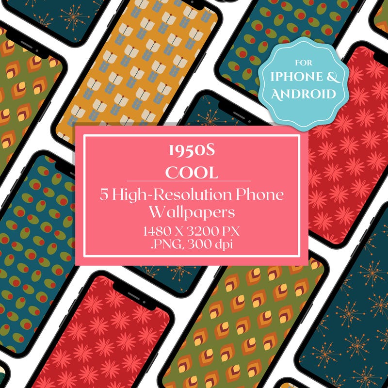 50s Mod Wallpaper - Etsy