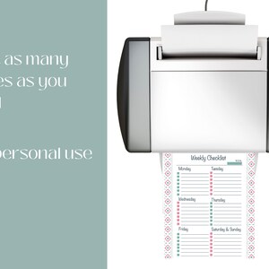 Boho Printable Weekly Checklist Template, Groovy Retro Theme, Blank ...