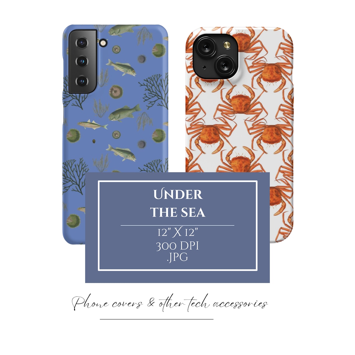 Under the Sea Digital Papers, Seamless Pattern, Scrapbook Paper ...